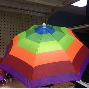 Accessories | Unique Outdoor Foldable Sun Rainbow Umbrella Hat | Poshmark
